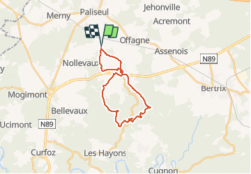 Randonnée V.T.T. à Paliseul: Circuit jaune VTT + détour supplémentaire ...